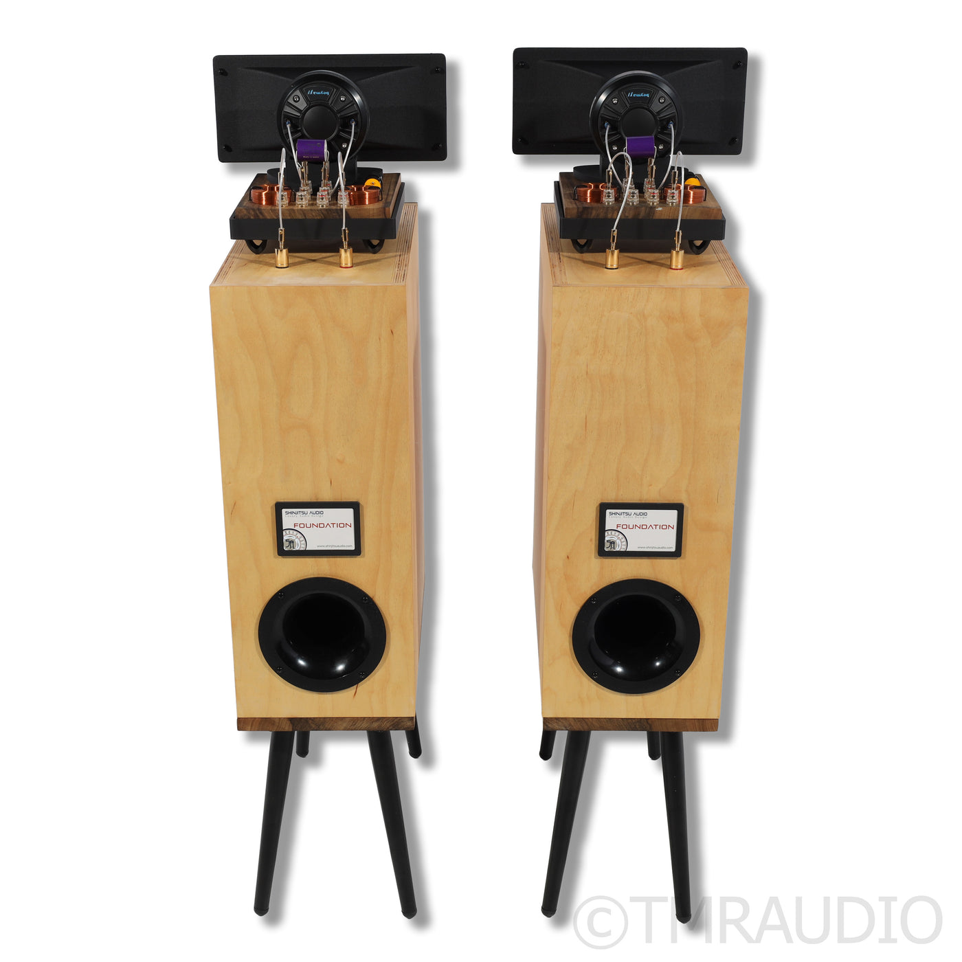Shinjitsu Audio Hiro Horn Floorstanding Speakers; Stands — The Music Room