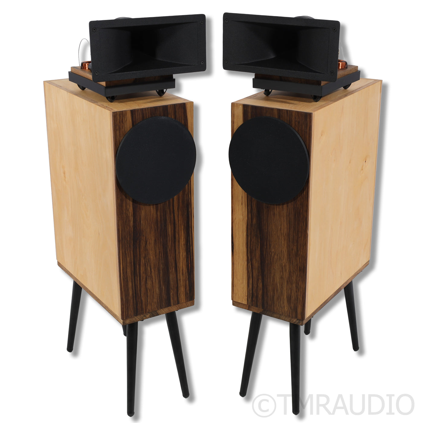 Shinjitsu Audio Hiro Horn Floorstanding Speakers; Stands — The Music Room