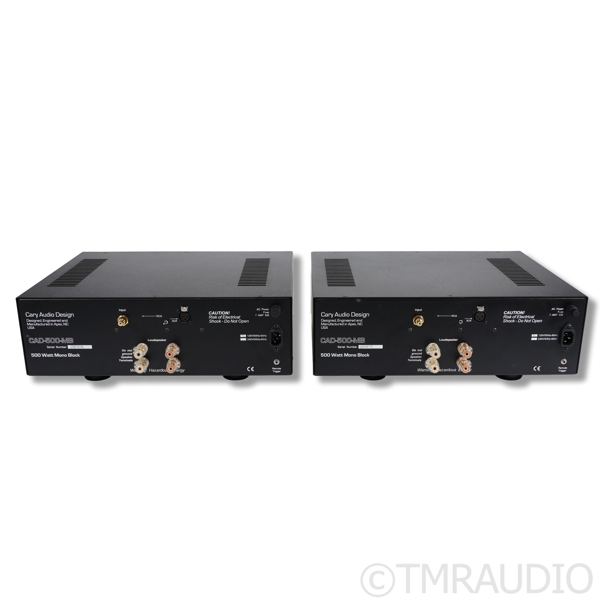 Cary Audio Design CAD 500 MB Monoblock Power Amplifiers — The Music Room