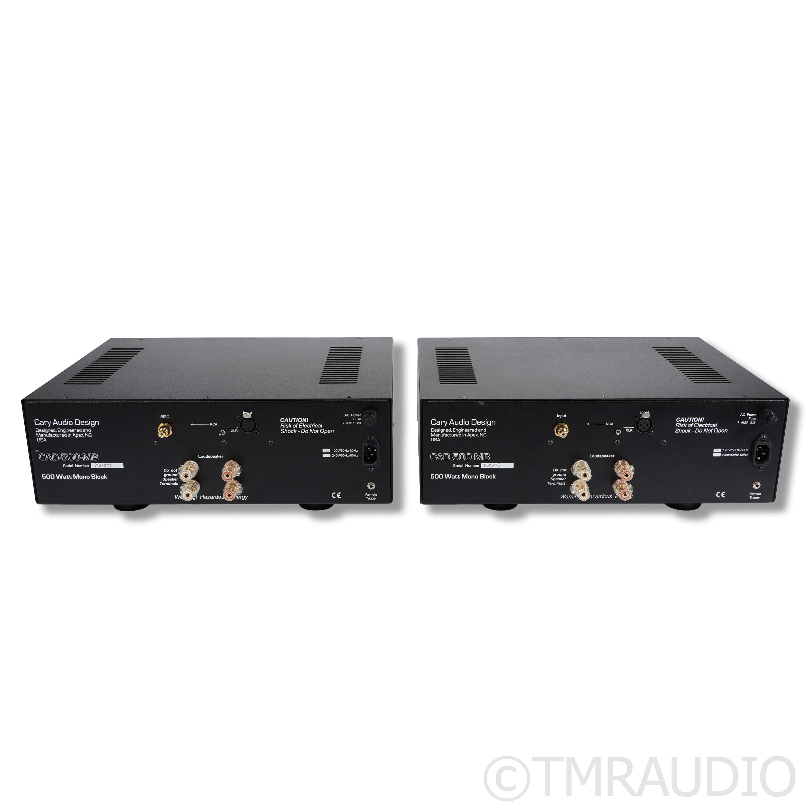 Cary Audio Design CAD 500 MB Monoblock Power Amplifiers — The Music Room